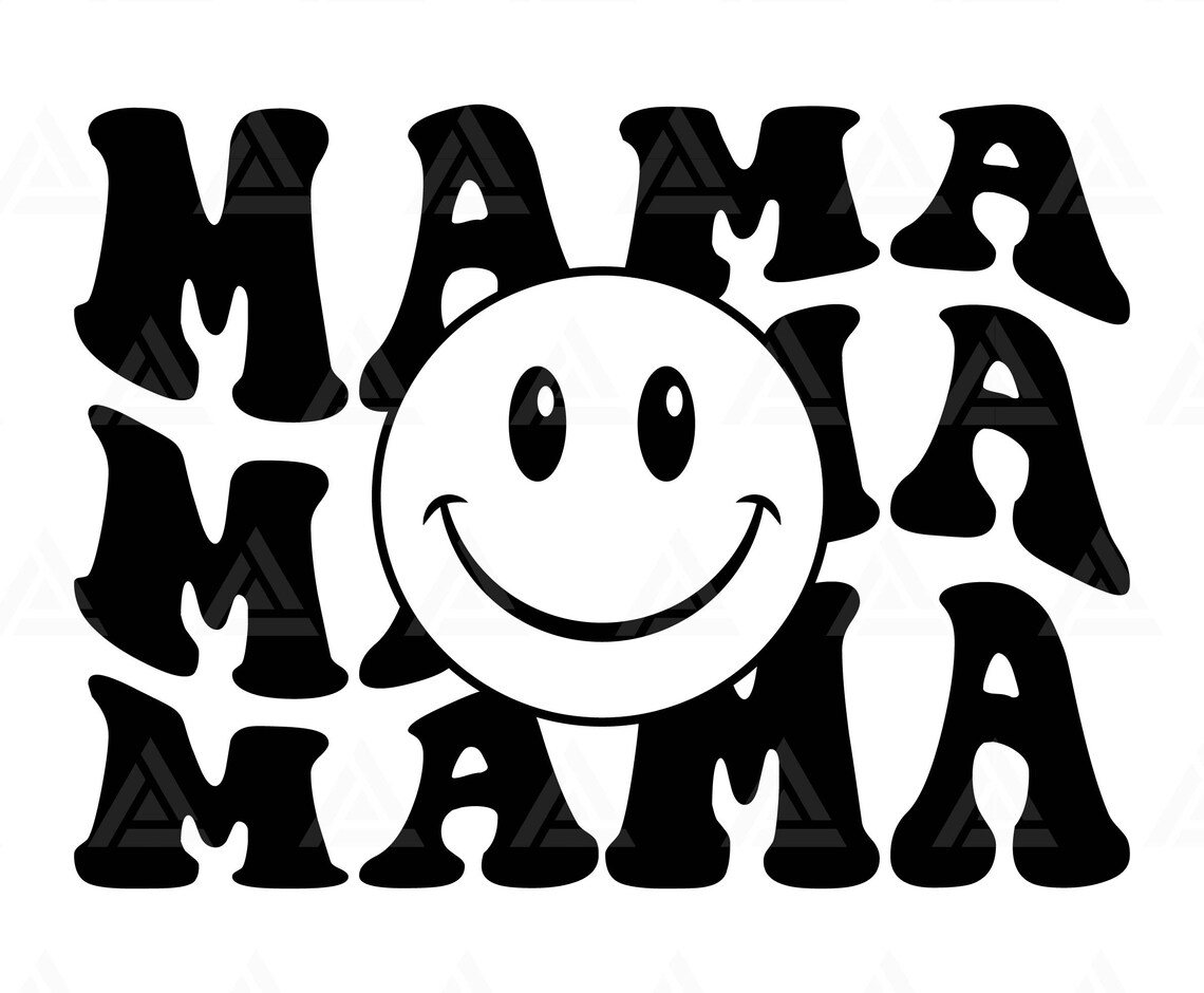 Mama Svg Mama Wavy Stacked Svg Mom Life Mama Png Mama - Etsy
