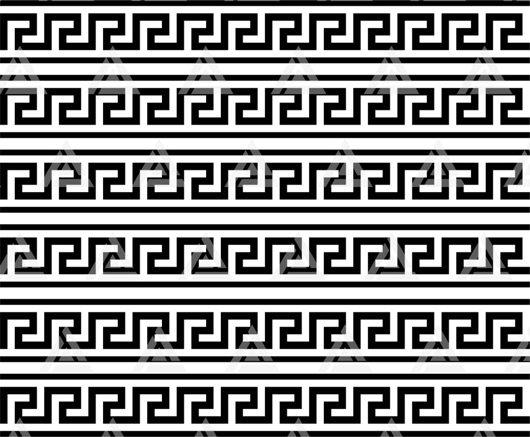 Greek Wave Svg, Greek Key Svg, Medusa, Seamless Meander Pattern ...