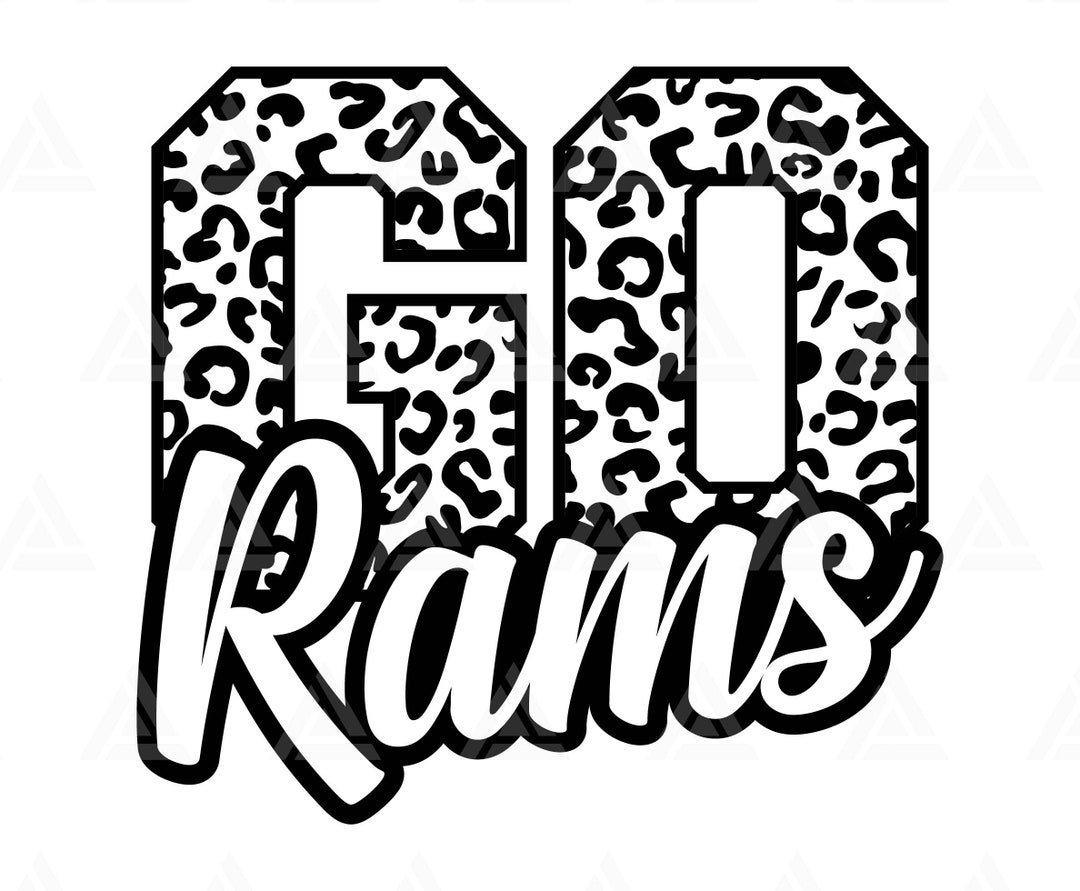 Go Rams Leopard Svg, Go Rams Football Svg, Run Rams Svg, Cheer Mom T ...