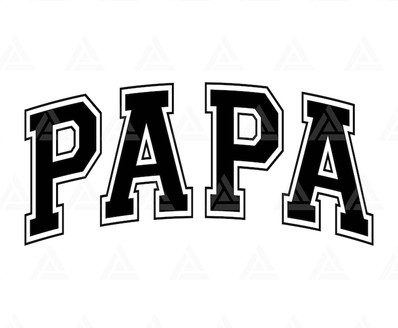Papa Svg, Papa Varsity Svg, Dad Life, Papa Png, Papa Shirt, Jersey Font ...