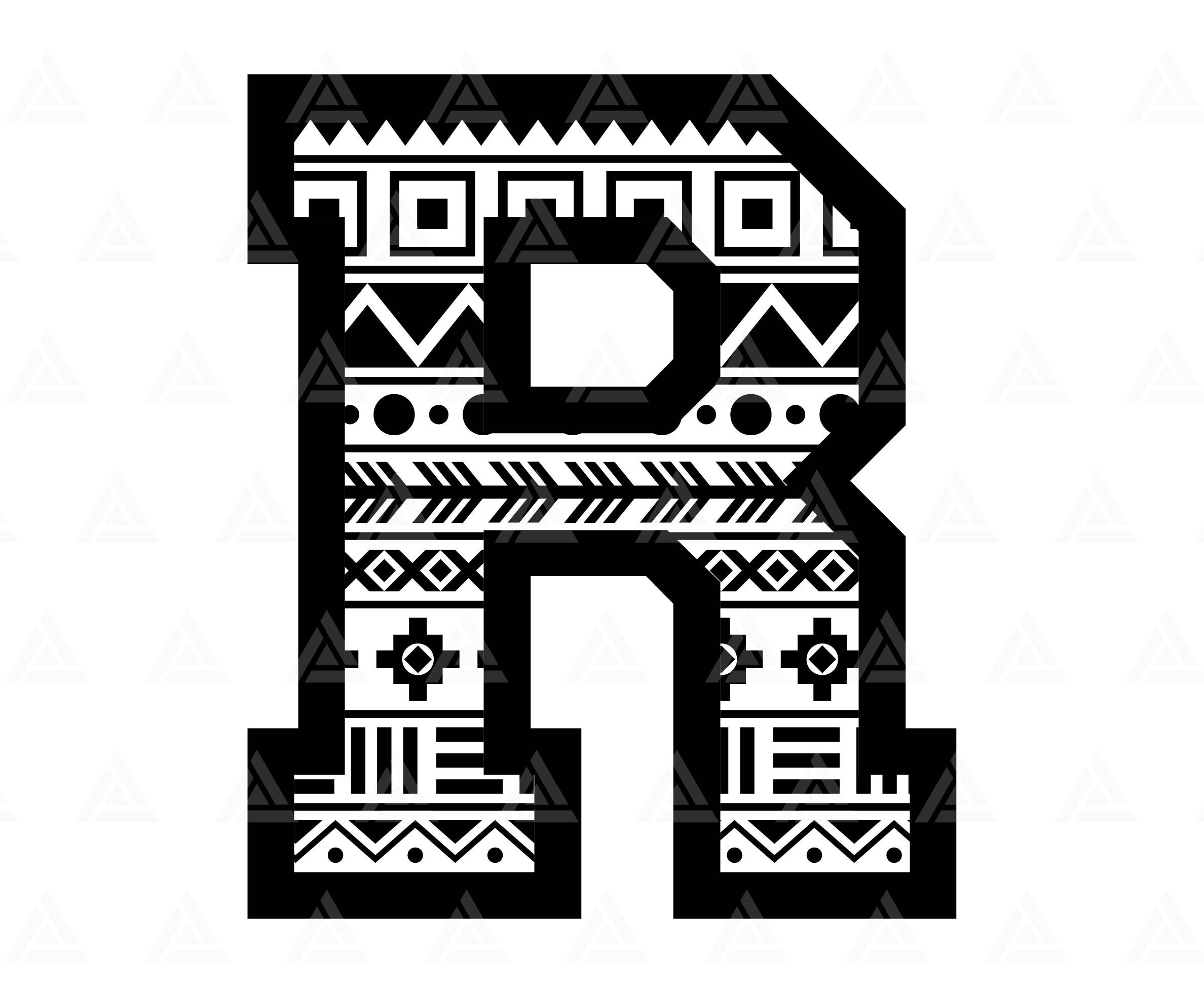 Tribal R Letter Svg Aztec R Letter Svg Tribal Aztec - Etsy Ireland