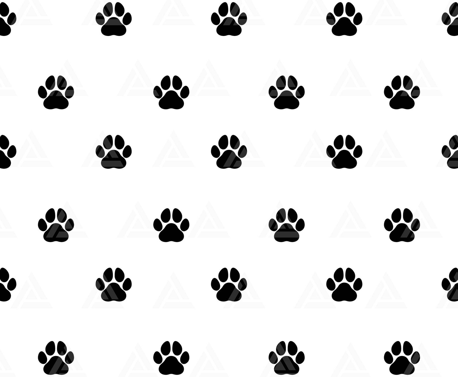 Dog Paw Print Pattern Svg, Seamless Puppy Footprint Pattern, Dog Lover ...