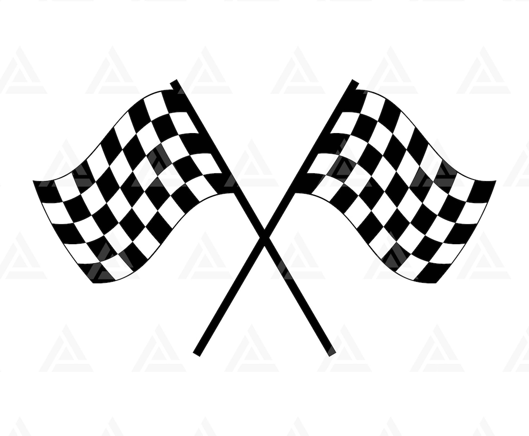 Checkered Racing Flag Svg, Crossed Race Flags Svg, Race Finish Flag ...