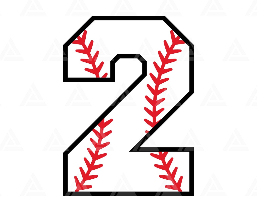 Baseball Number Two Svg, Second Birthday Svg, Baseball Two Png ...