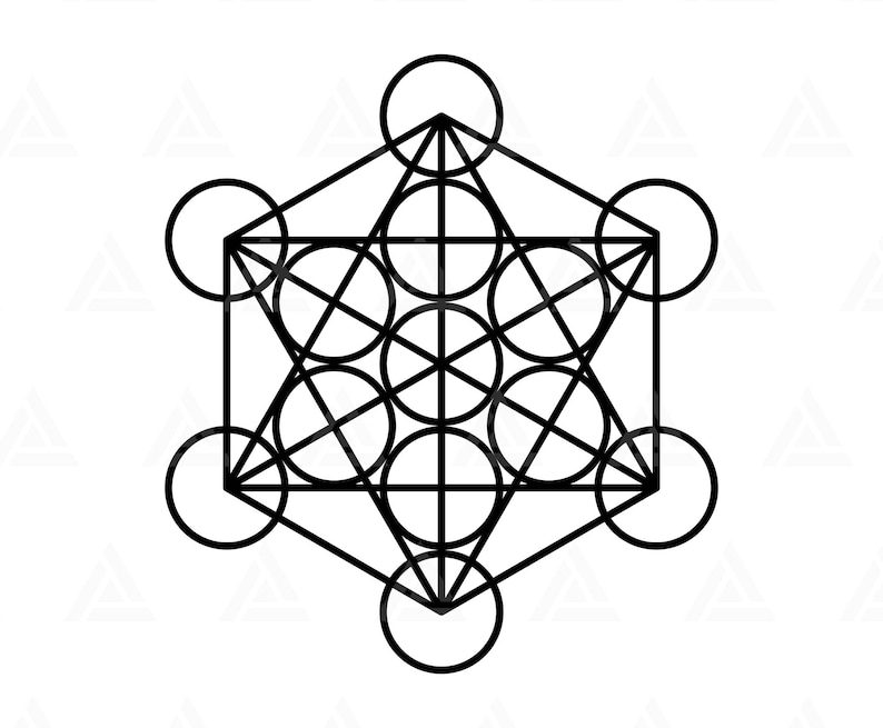 Metatrons Cube Svg, Sacred Geometry Svg, Metatron's Cube Svg. Cut File Cricut, Png Pdf, Vector ...