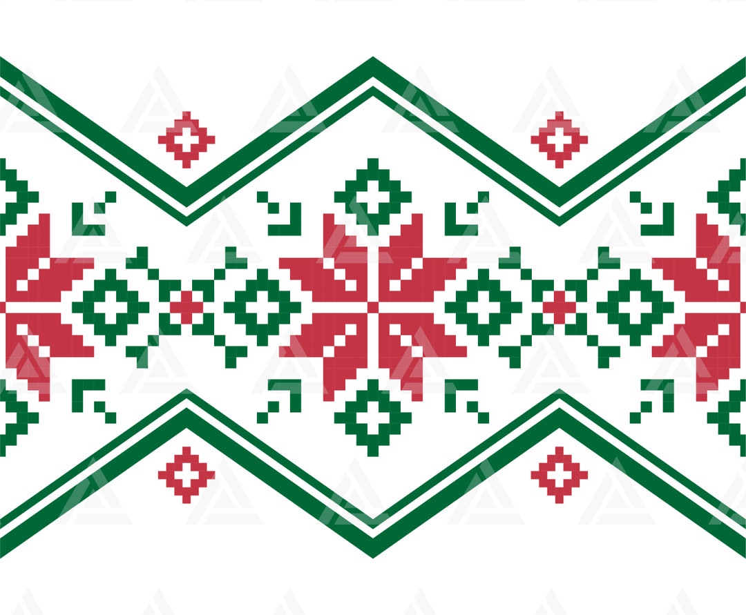 Nordic Winter Pattern Svg, Scandinavian Pattern Svg, Snowflake Svg ...