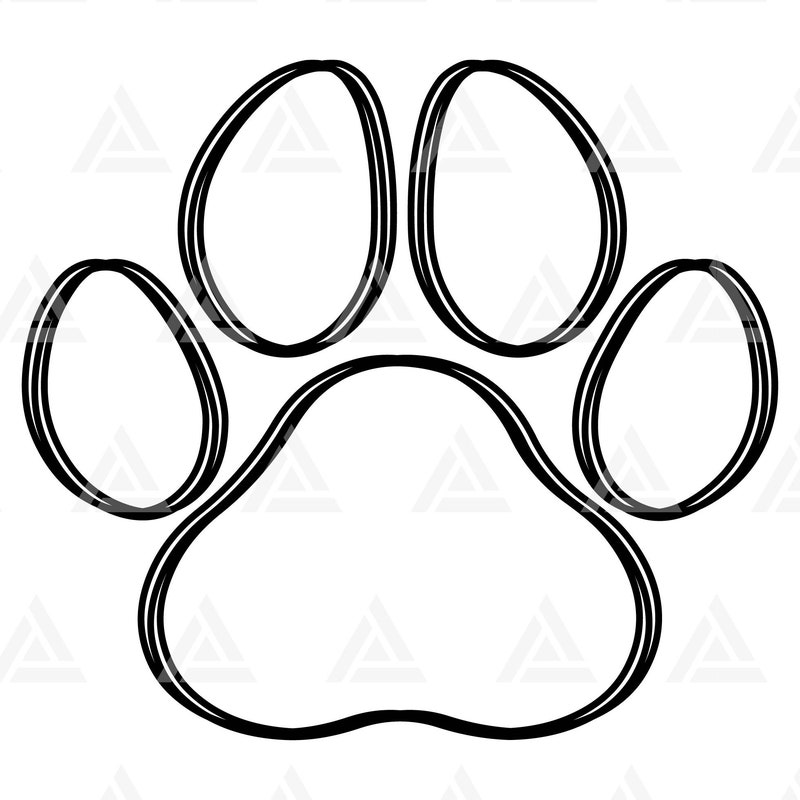 Paw Print Svg - Etsy