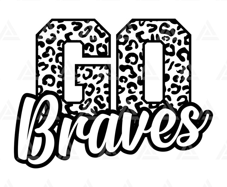 Go Braves Leopard Svg Go Braves Football Svg Run Braves Svg - Etsy
