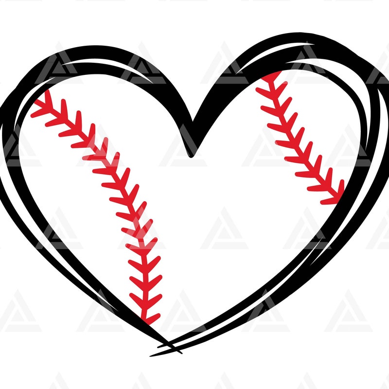 Baseball Heart - Etsy