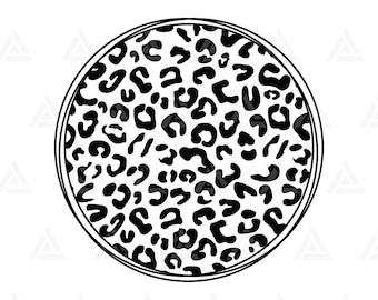 Leopard Print Circle Svg - Etsy Canada