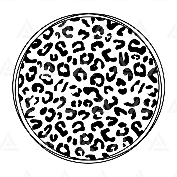Cheetah Print Circle Svg - Etsy