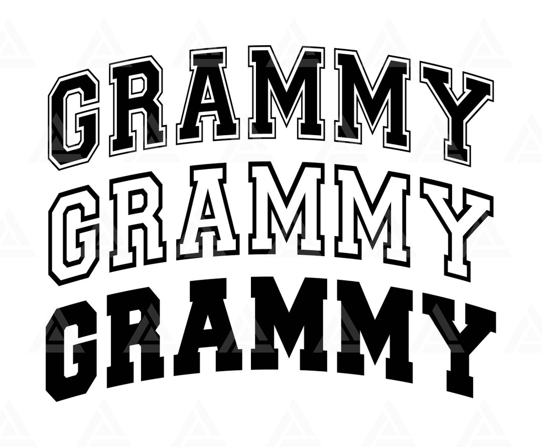 Grammy Svg, Grammy Png, Arched Varsity, Grandmother, Grandma, Granny ...