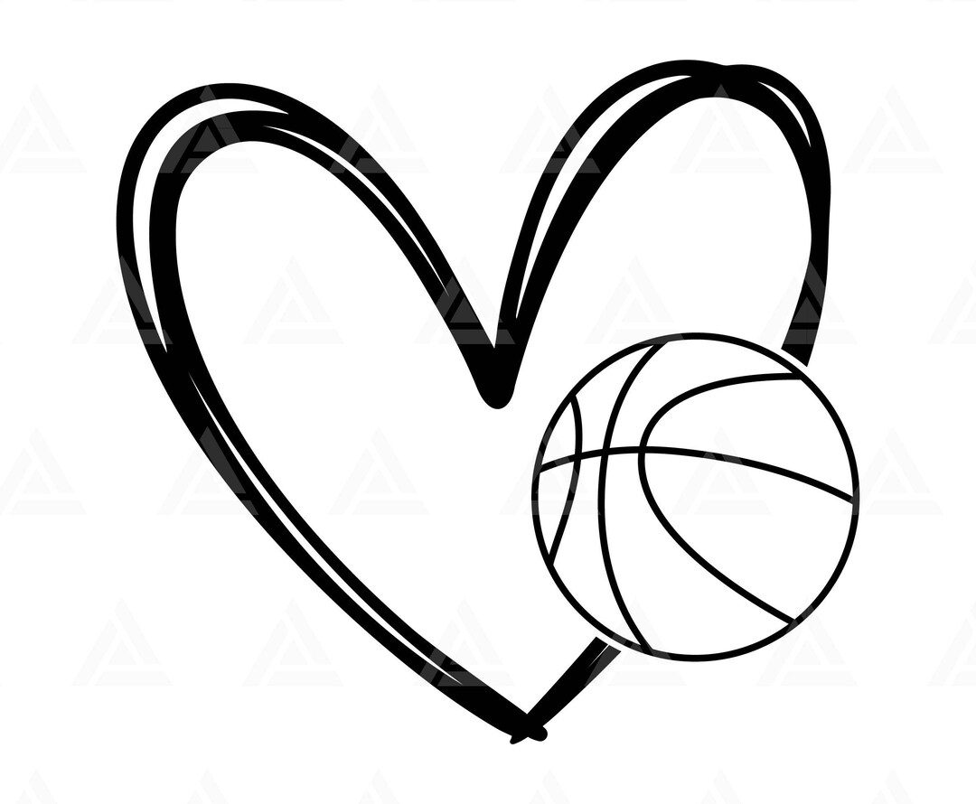 Basketball Heart Svg, Basketball Png, Basketball Player Kid, Basketball Mom Svg. Cut File Cricut ...