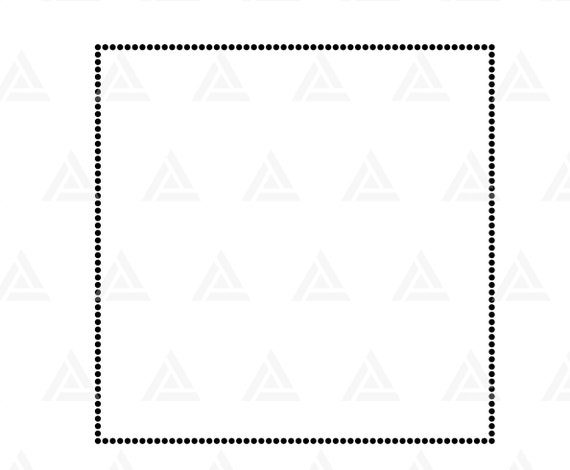 Dotted Square Svg Square Monogram Square Border Square - Etsy