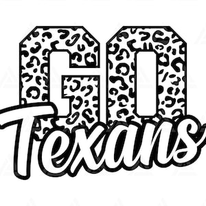 Go Texans Leopard Svg, Go Texans Football Svg, Run Texans Svg, Cheer ...