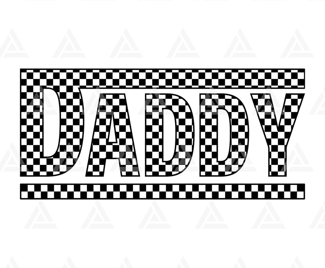 Checkered Daddy Svg, Daddy Png, Racing Father T-shirt Design, Race Dad ...