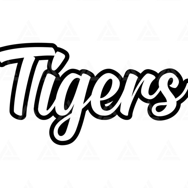 Tigers Script Svg - Etsy