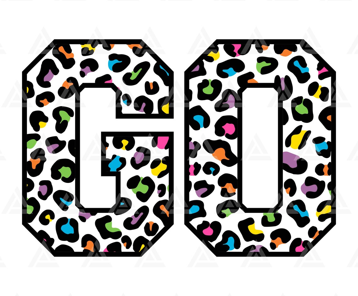 Go Leopard Print Svg Go Cheerleader Svg Go Team Svg Go - Etsy