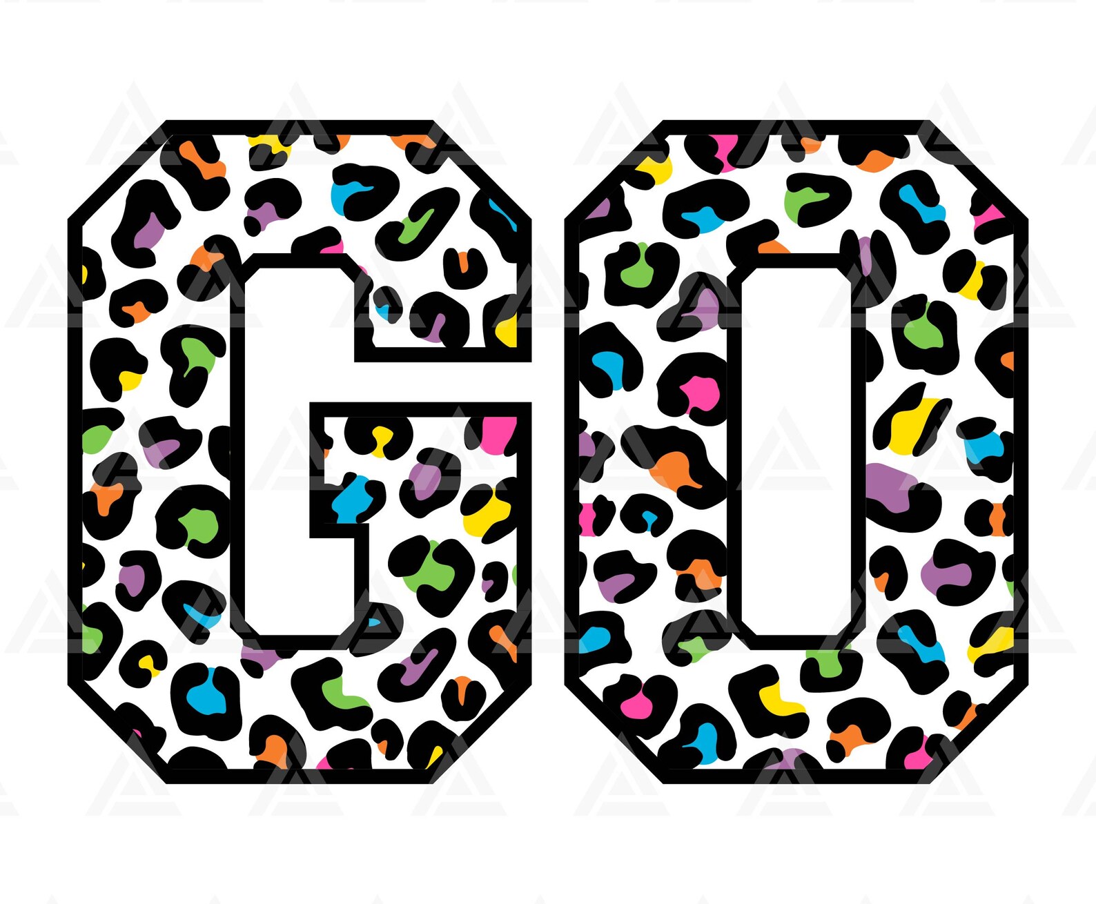 Go Leopard Print Svg Go Cheerleader Svg Go Team Svg Go - Etsy