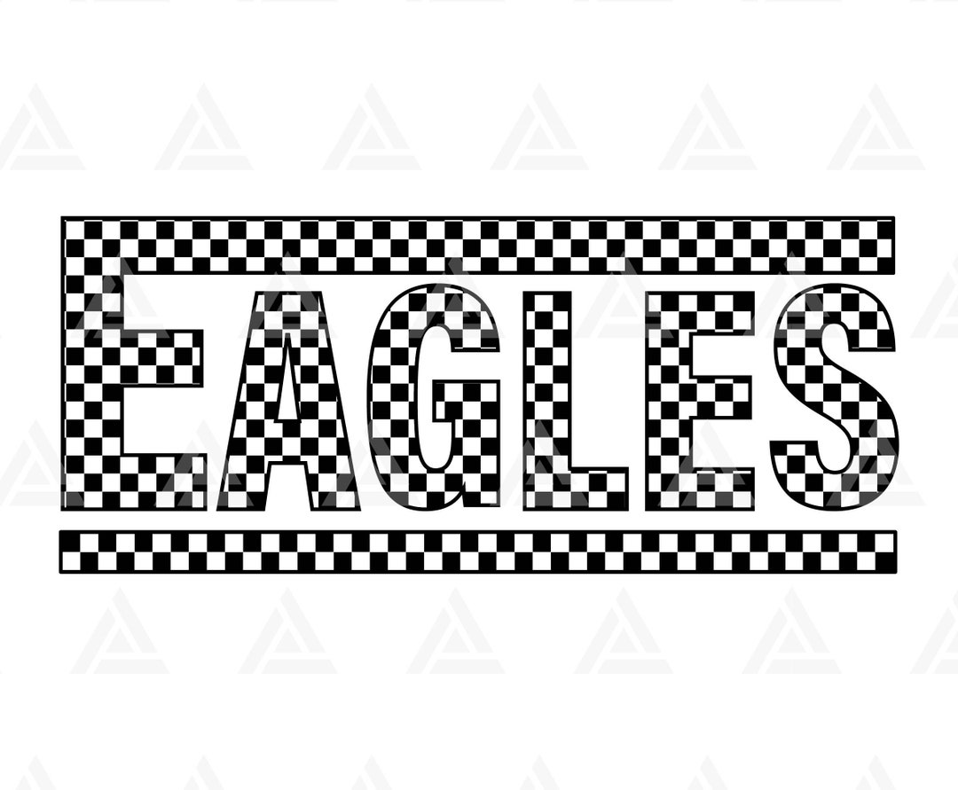 Checkered Eagles Svg, Eagles Png, Eagles Shirt, Eagles Clipart, Cheer ...
