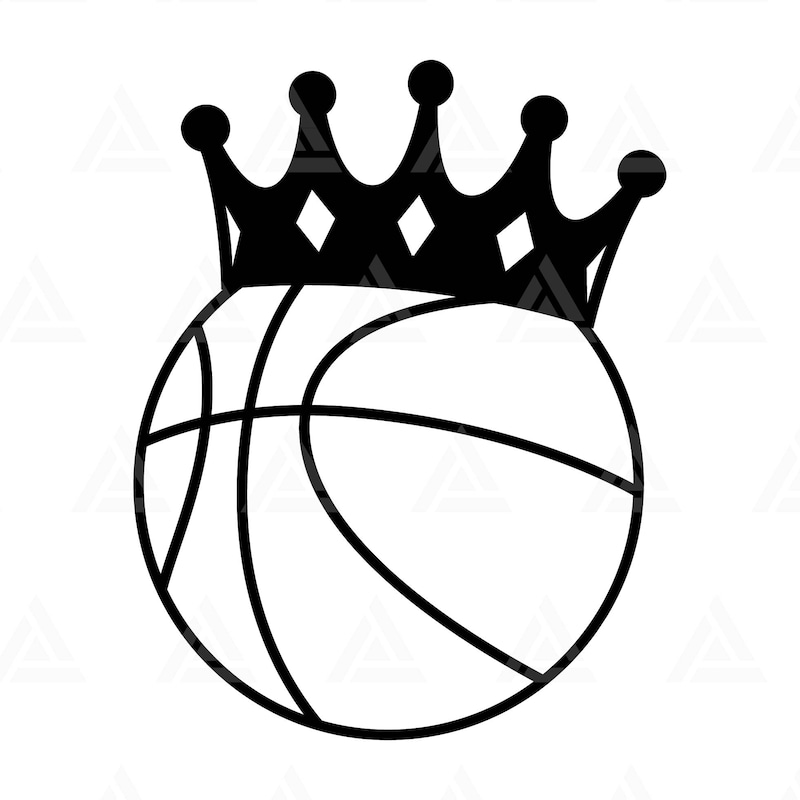 Basketball Crown Svg - Etsy