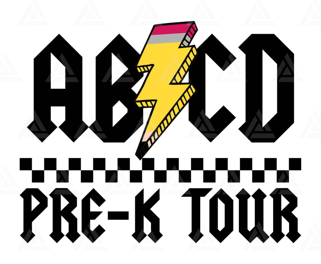 ABCD Teacher Svg, Pre-k Tour Png, Pencil Lightning Bolt, First Day of ...