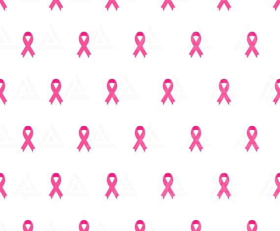 Pink Ribbon Pattern Svg Breast Cancer Awareness Svg Strong | Etsy