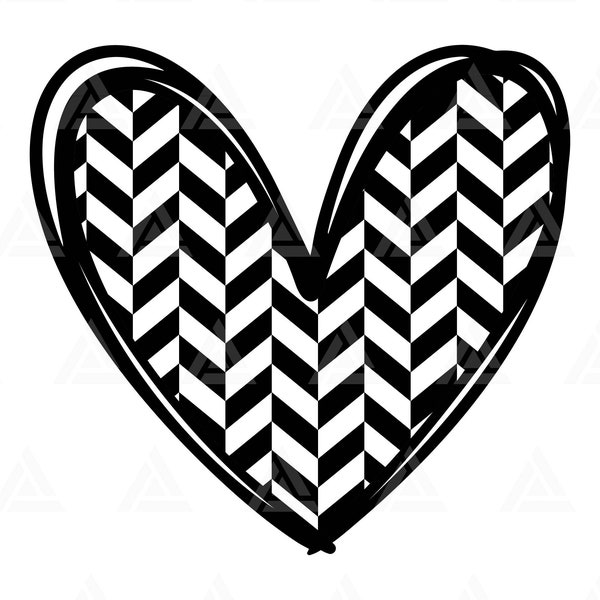 Chevron Heart - Etsy