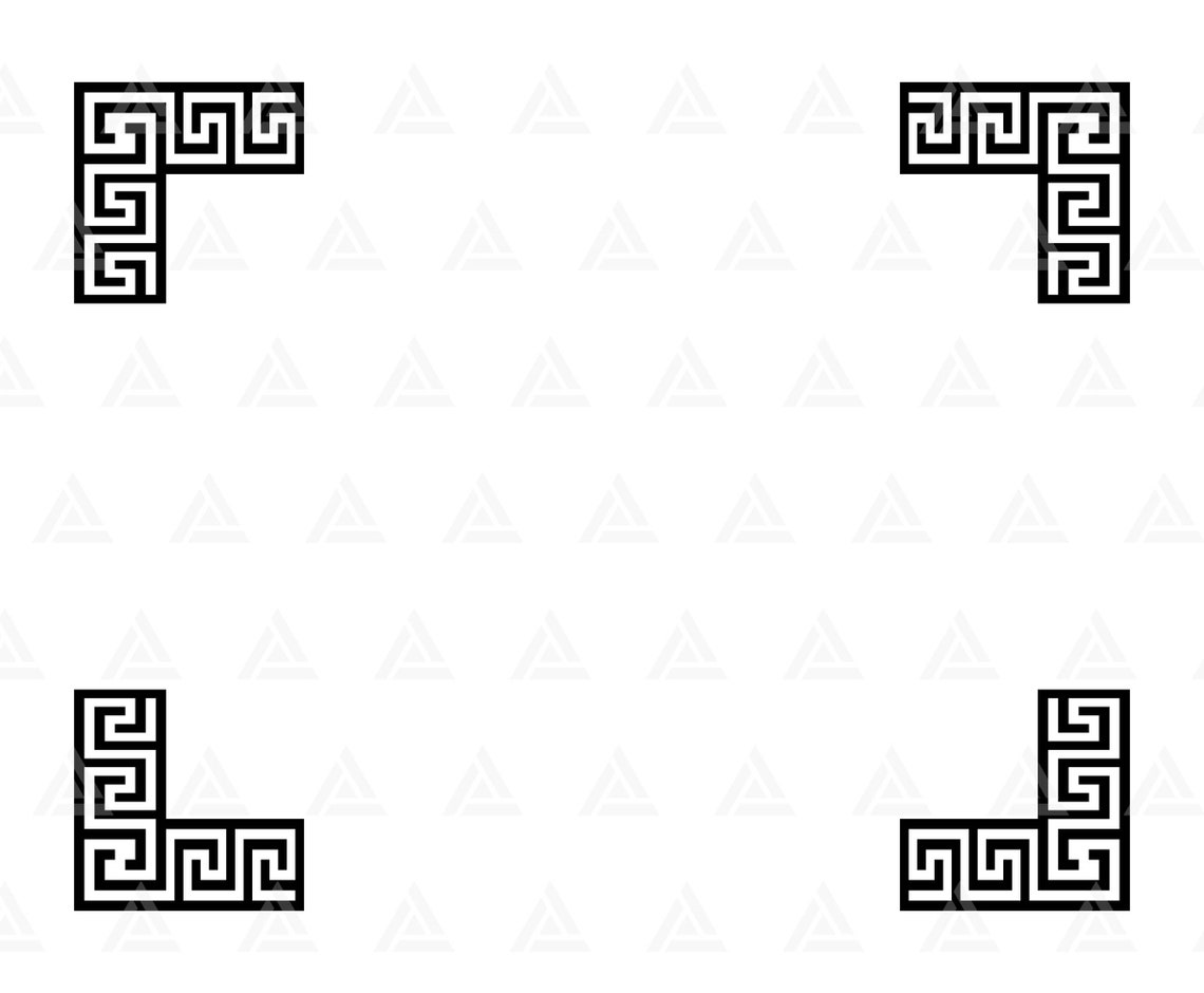 Rectangle Greek Key Frame Svg Greek Wave Monogram Greek - Etsy
