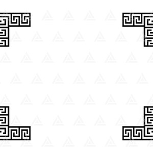 Rectangle Greek Key Frame Svg, Greek Wave Monogram, Greek Border Svg ...