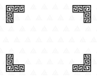 Greek Key Frame Svg - Etsy