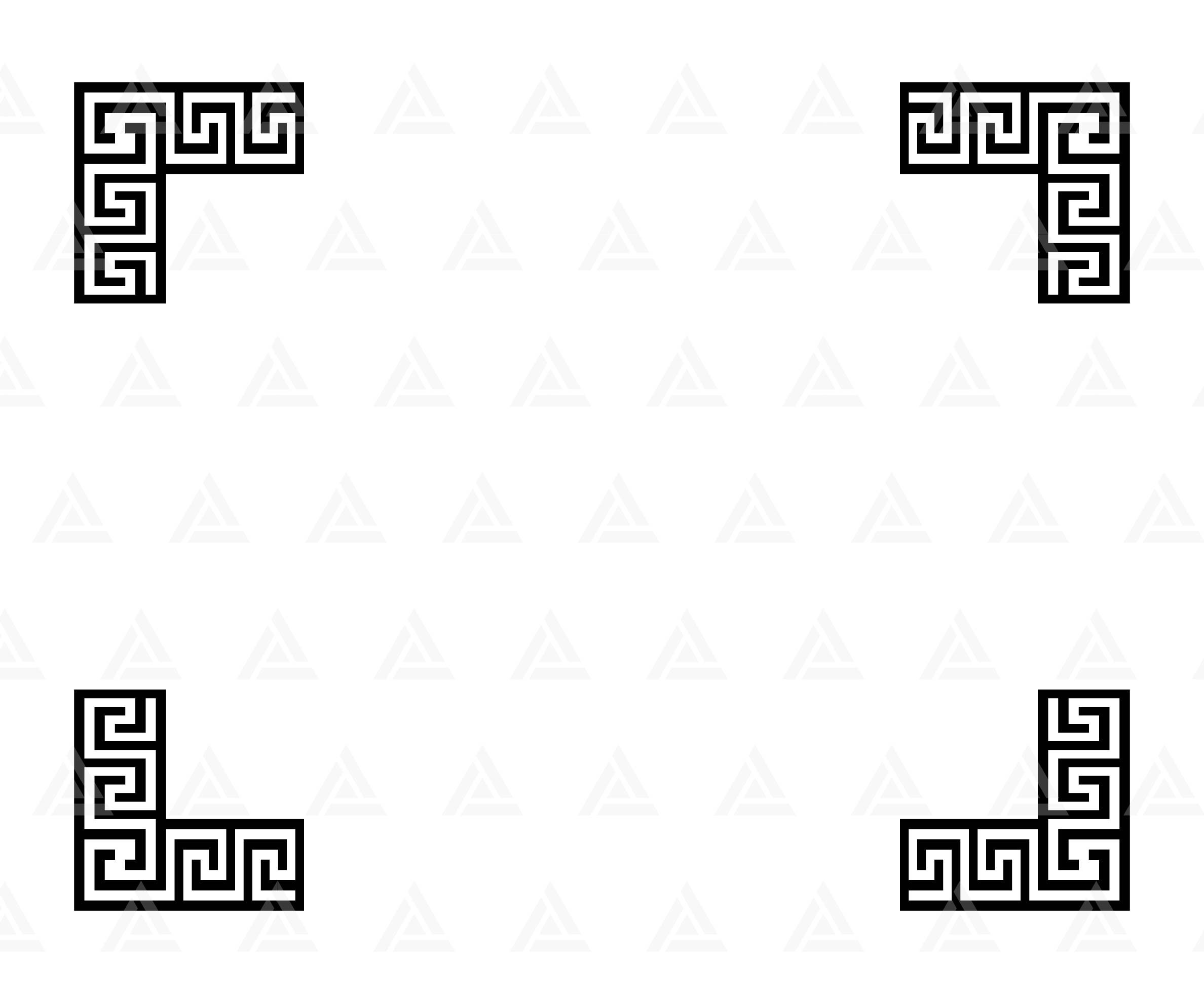 Rectangle Greek Key Frame Svg Greek Wave Monogram Greek - Etsy