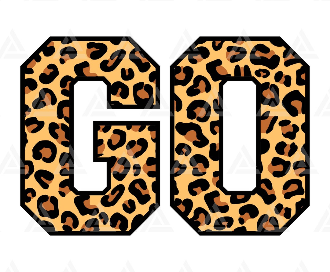 Go Svg, Go Leopard Print Svg, Cheerleader Svg, Cheer Mom T-shirt, Go ...