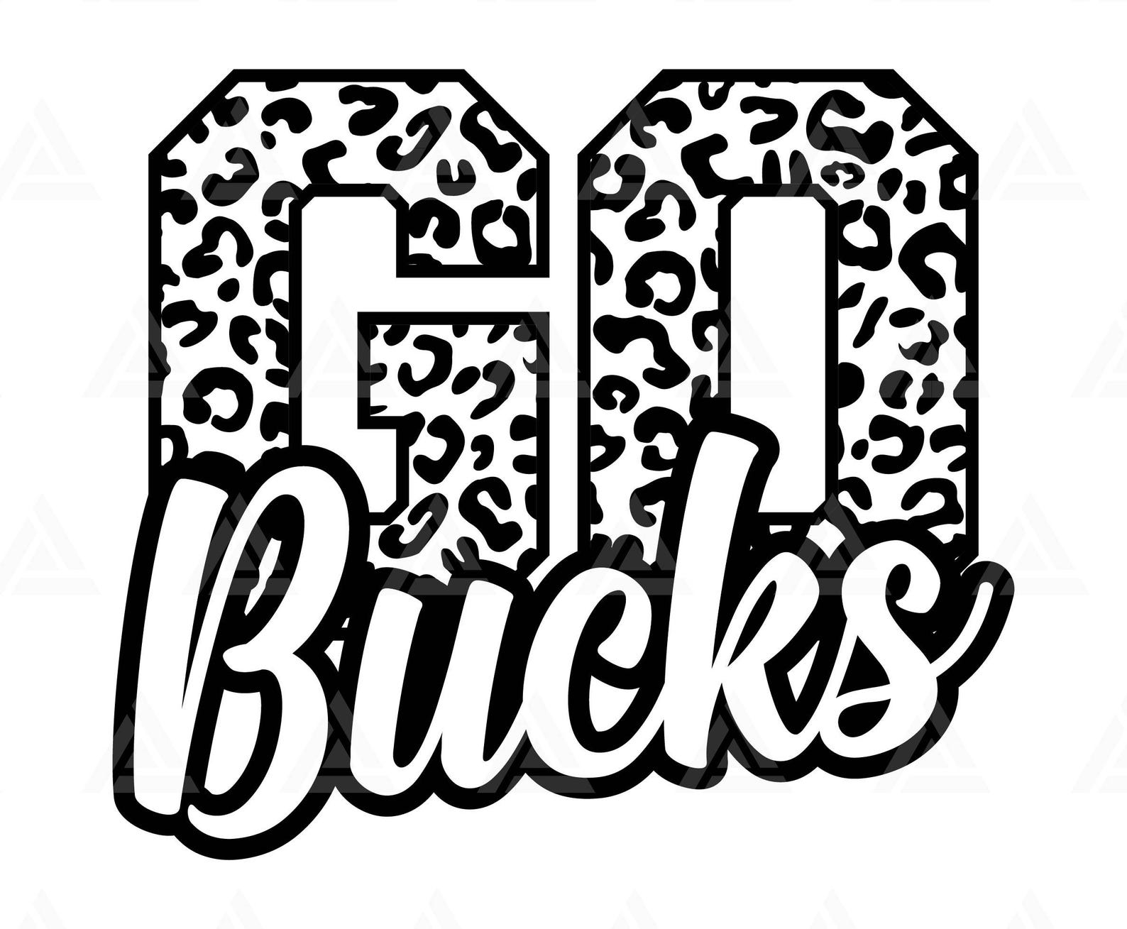 Go Leopard Bucks Svg, Go Bucks Football Svg, Run Bucks Svg, Cheer Mom T ...