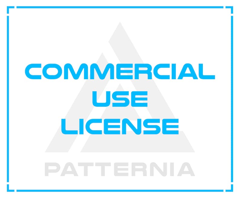 Commercial Use License - Patternia - for a Single File Use - Etsy