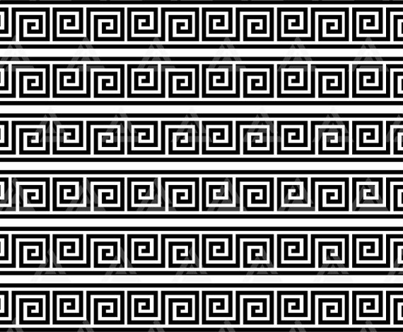 Ancient Greek Wave Pattern Svg Roman Meander Pattern - Etsy