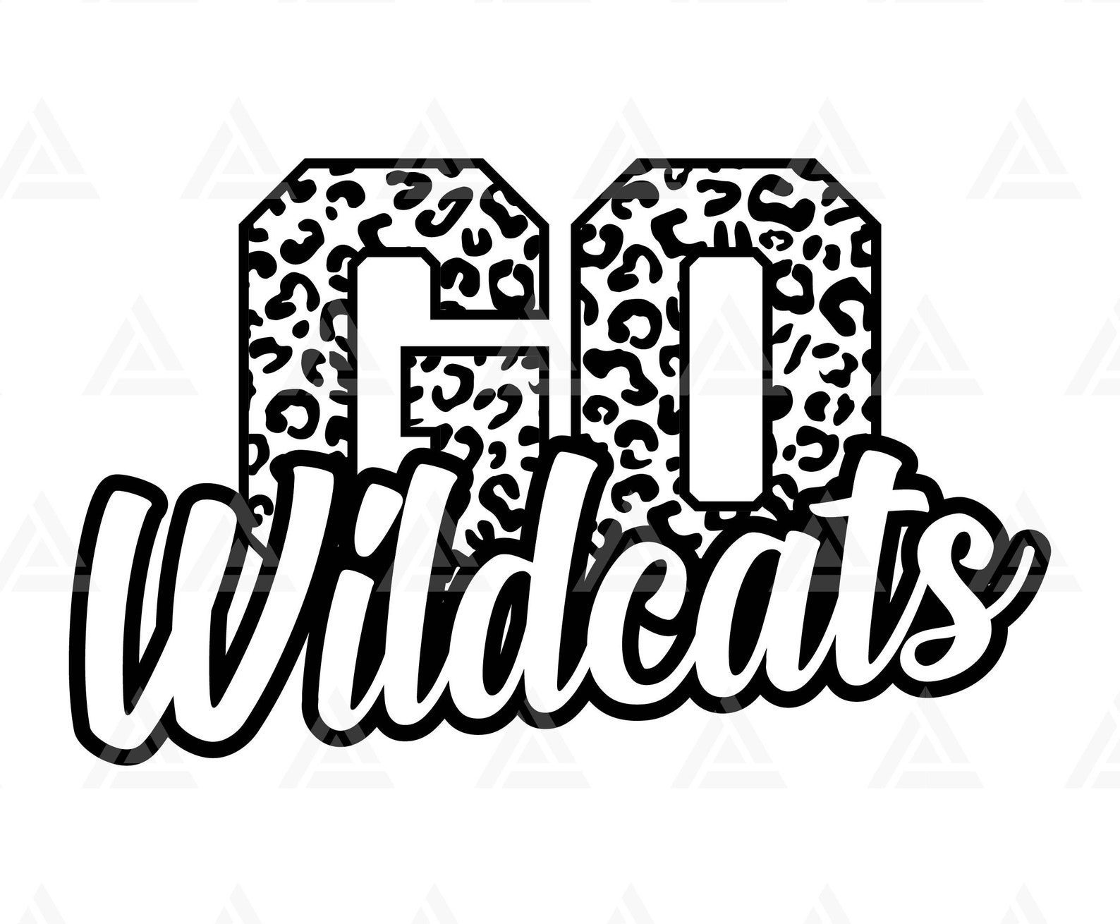 Go Wildcats Leopard Svg Go Wildcats Football Svg Run - Etsy