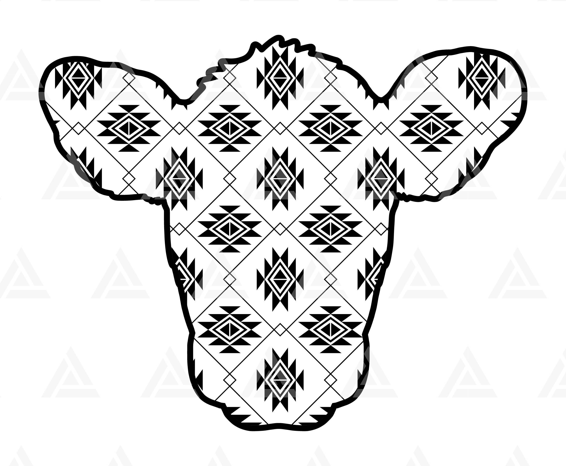 Cow Tribal Svg Cow Aztec Svg Cow Head Svg Southwest Boho - Etsy Canada