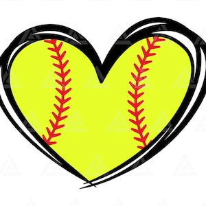 Softball Heart Svg, Baseball Svg, Red Stitch, Softball Cheer Mom Shirt ...