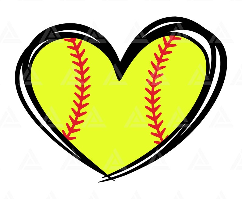 Softball Heart Svg, Baseball Svg, Red Stitch, Softball Cheer Mom Shirt ...