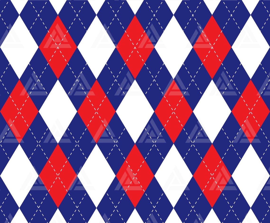 Red Blue Diamond Pattern Svg Seamless Argyle Pattern Svg - Etsy