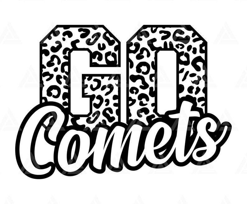 Go Comets Leopard Svg, Go Comets Football Svg, Run Comets Svg, Cheer ...