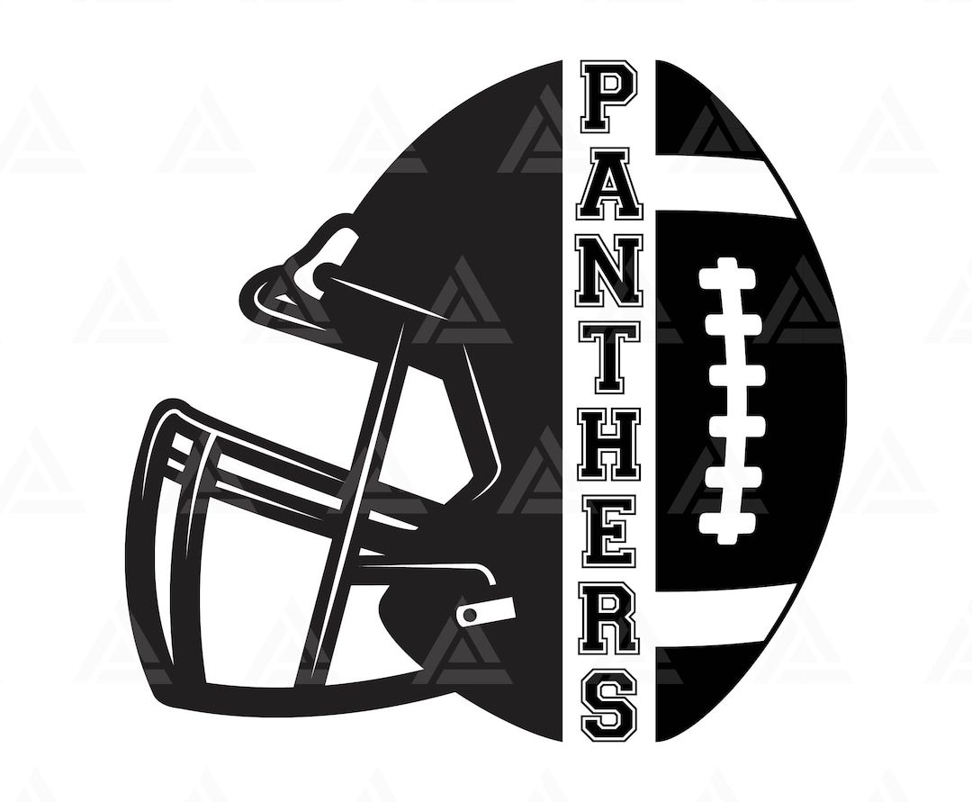 Panthers Svg, Half Football Helmet Svg, Football T-shirt, Football ...