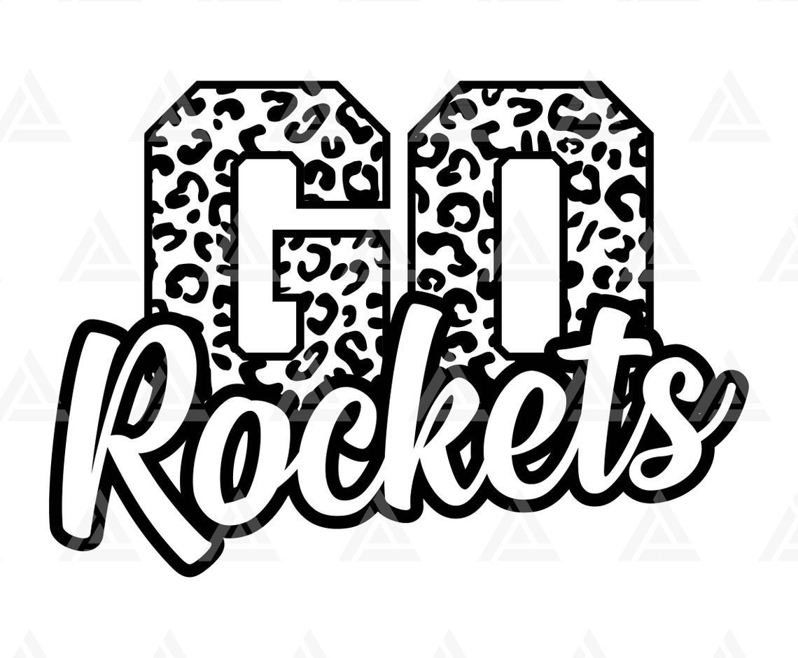 Go Rockets Leopard Svg, Go Rockets Football Svg, Run Rockets Svg, Cheer Mom T-shirt. Cut File ...