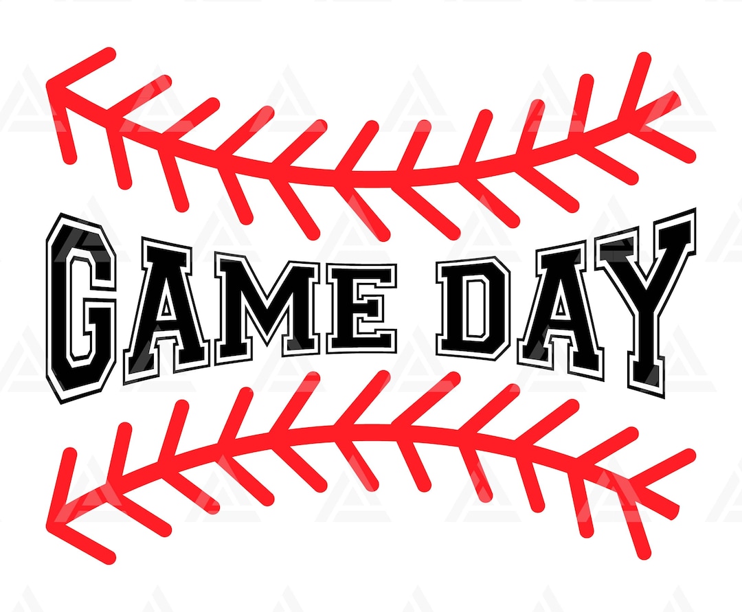 Game Day Svg, Baseball Svg, Red Stitch Svg, Baseball Monogram, Softball ...