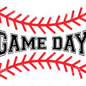 Game Day Svg, Baseball Svg, Red Stitch Svg, Baseball Monogram, Softball ...