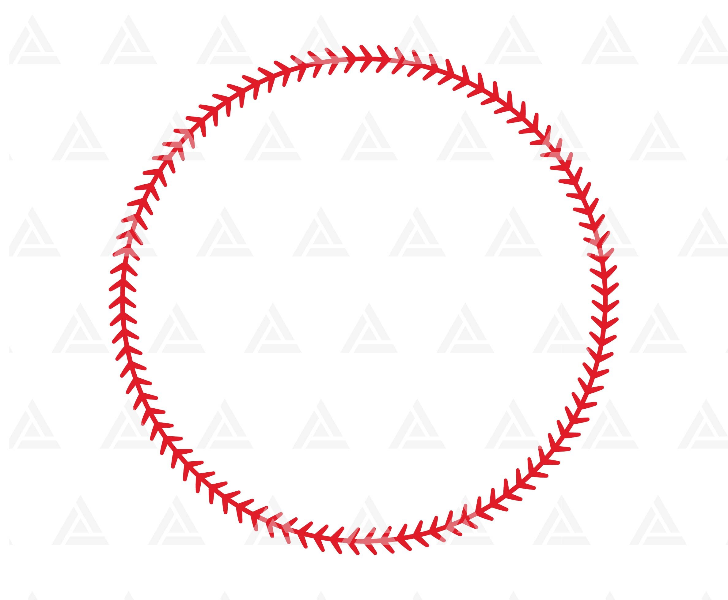 Baseball Stitches Border