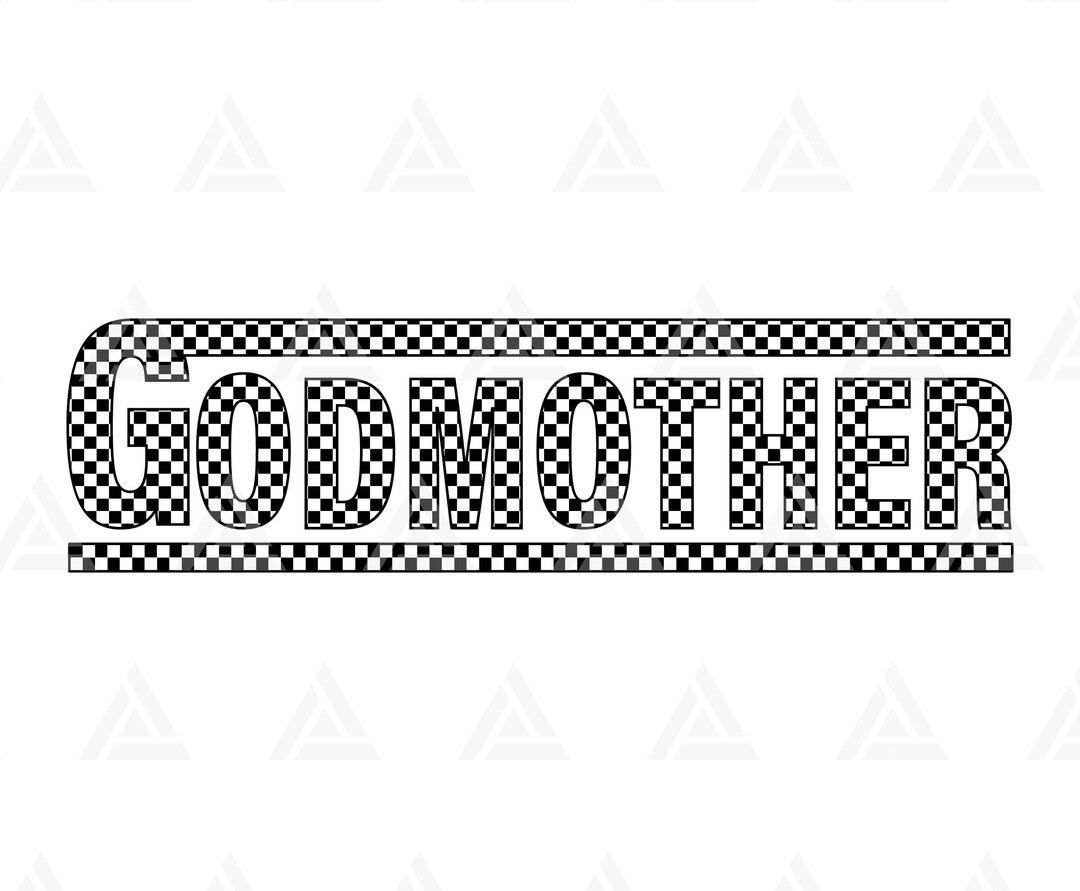 Checkered Godmother Svg, Godmother Png, Racing Grandma T-shirt Design ...