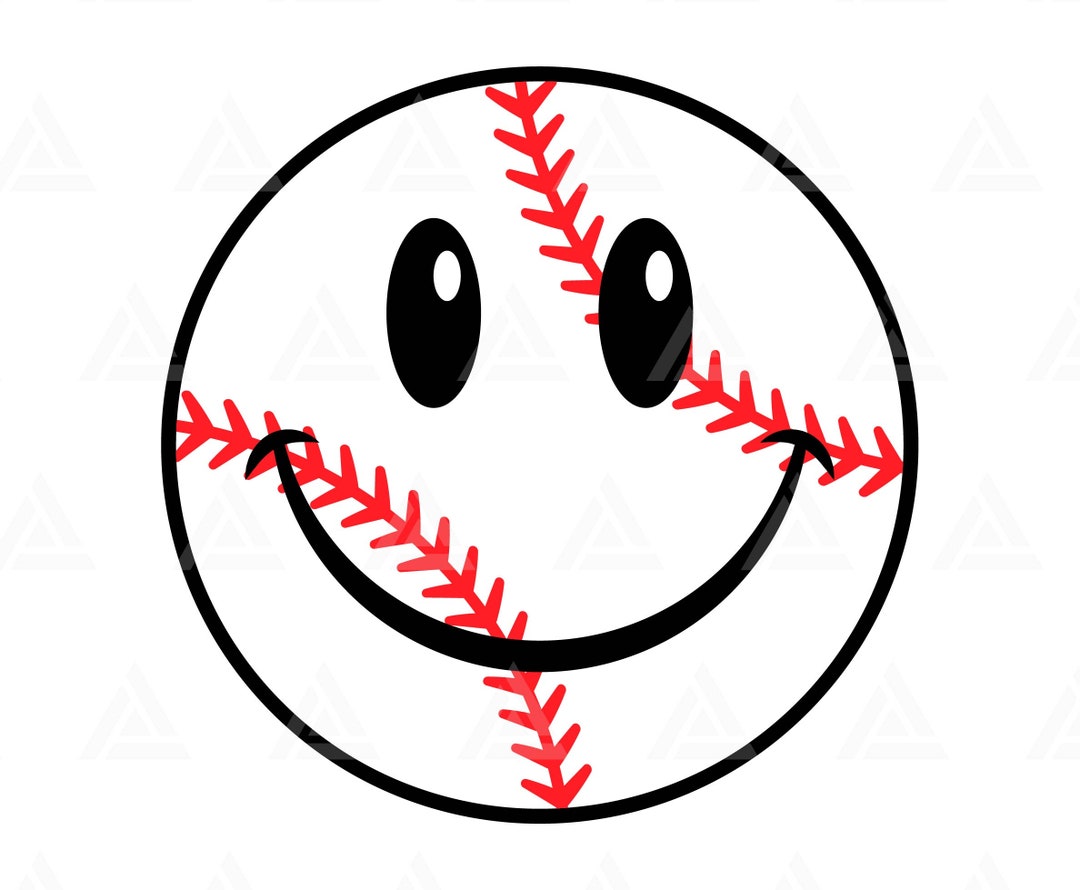 Baseball Happy Face Svg, Happy Face Png, Baseball Mom Shirt, Baseball ...