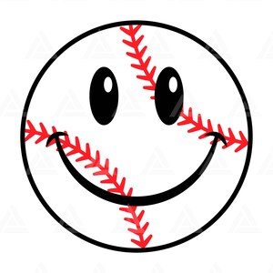 Baseball Happy Face Svg, Happy Face Png, Baseball Mom Shirt, Baseball ...